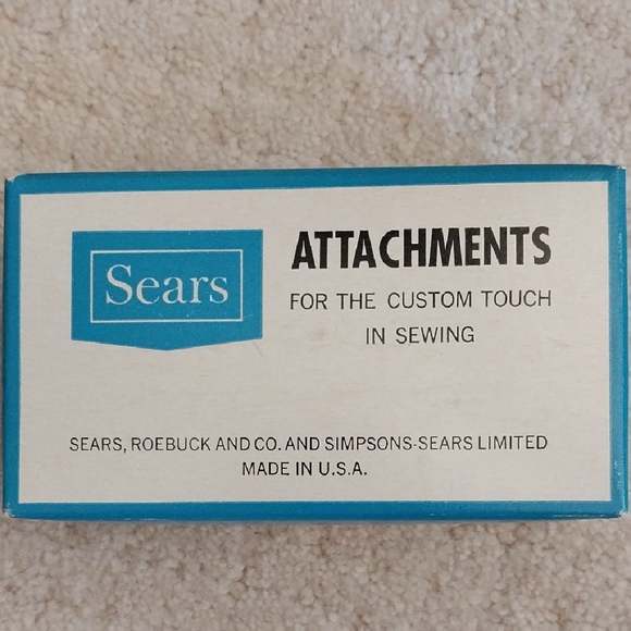 Sears | Design | Sears Blue And White Sewing Attachments Box | Poshmark